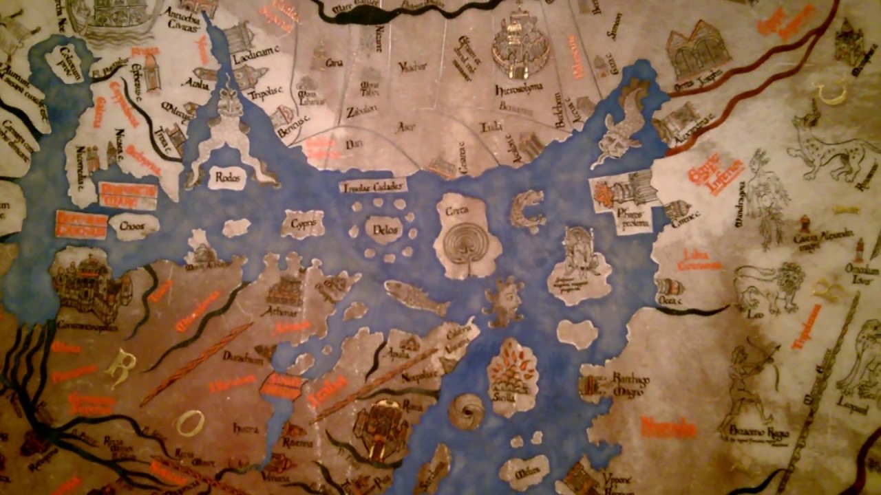 Medieval World Map at Dover Castle, Kent - YouTube