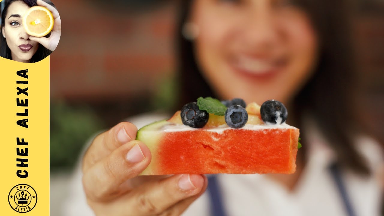 Watermelon Pizza/Cake |7 min LOW CARB| by Chef Alexia - YouTube