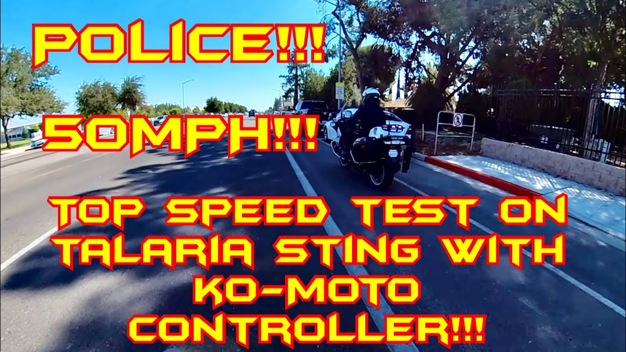 KO-Moto top speed test and I run right into a COP! - YouTube