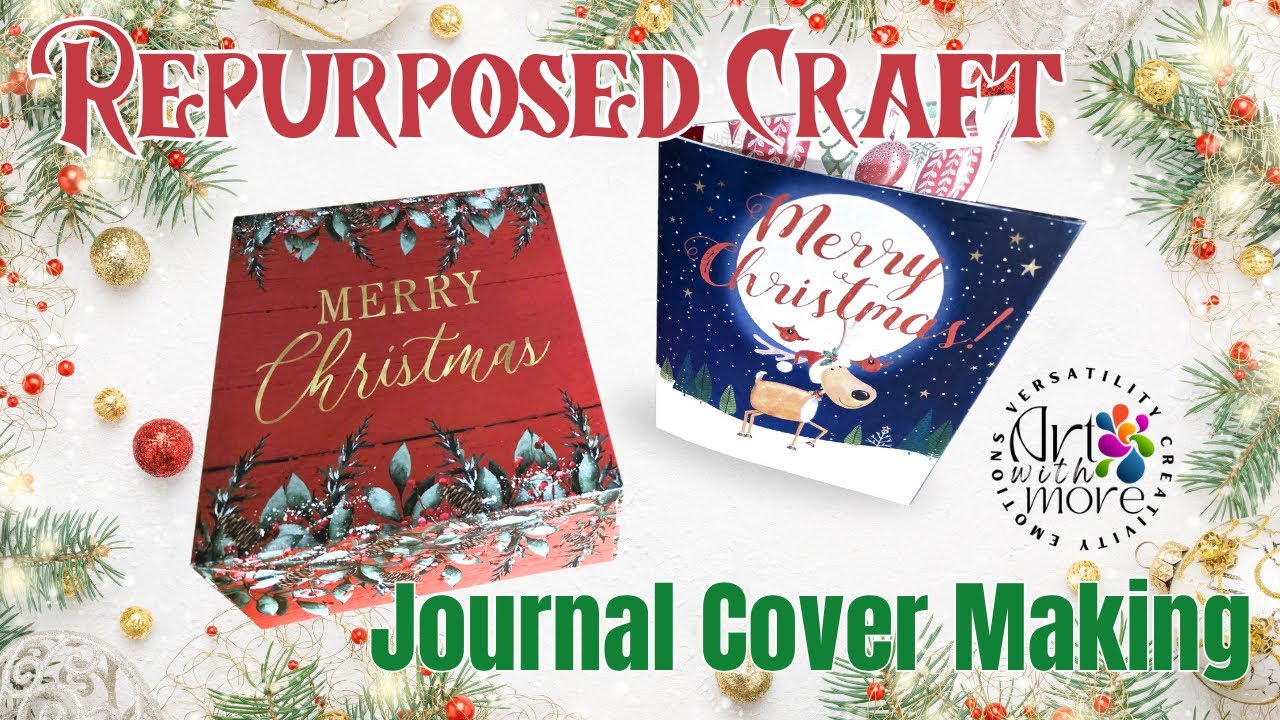 Repurpose a Gift Box into DIY Journal Cover | Easy Tutorial - YouTube
