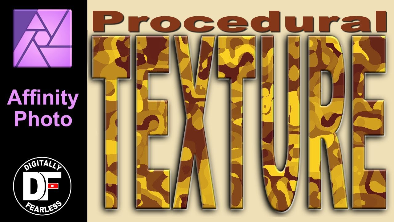 Affinity Photo tutorial Procedural Texture - YouTube