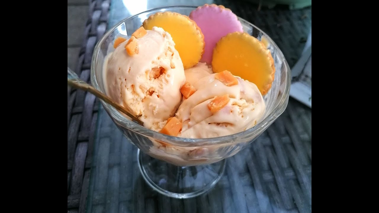 CARAMEL IJS GEMAAKT MET MAAR 4 INGREDIËNTEN SUPER LEKKER EN ZONDER ...