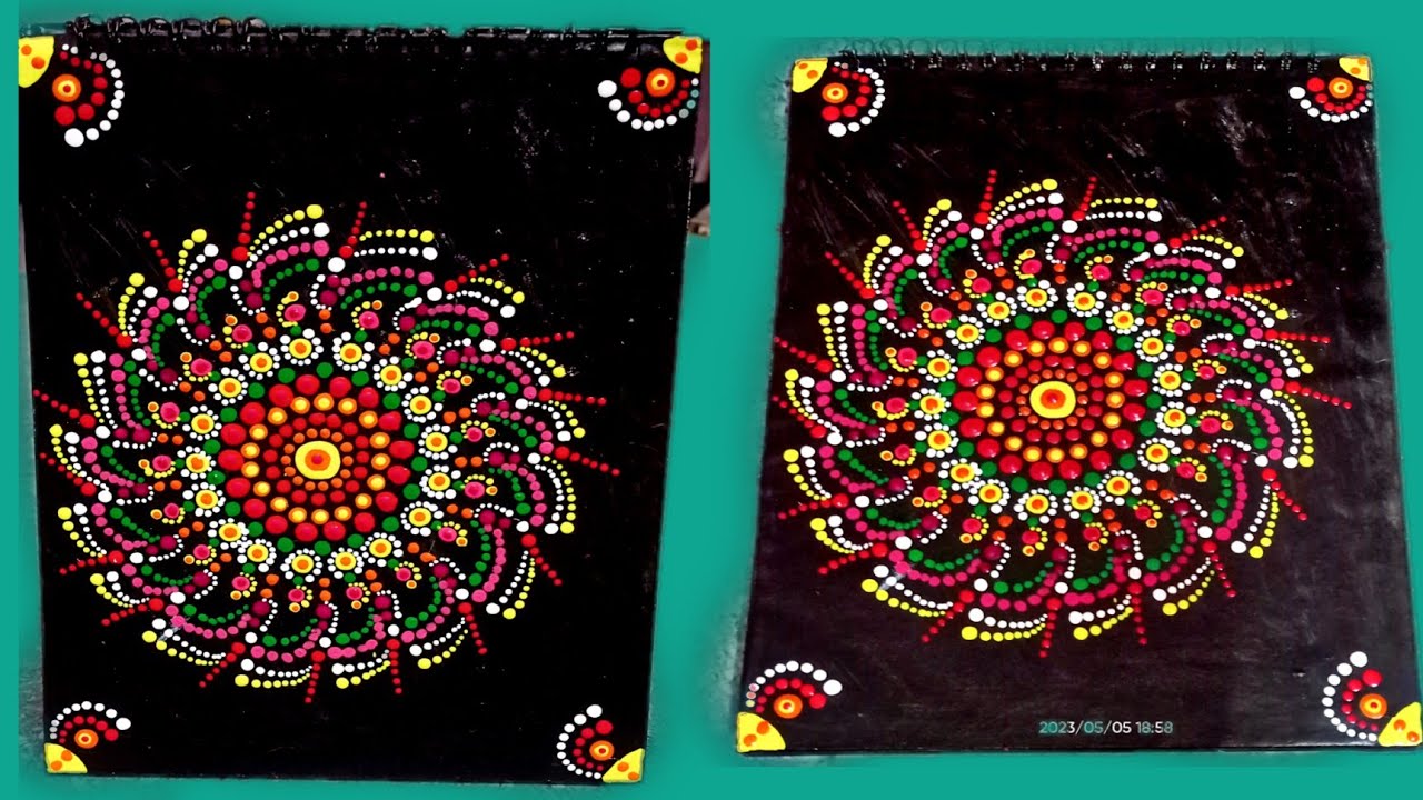 Old calendar mandal art //Mandal art by using waste materials - YouTube