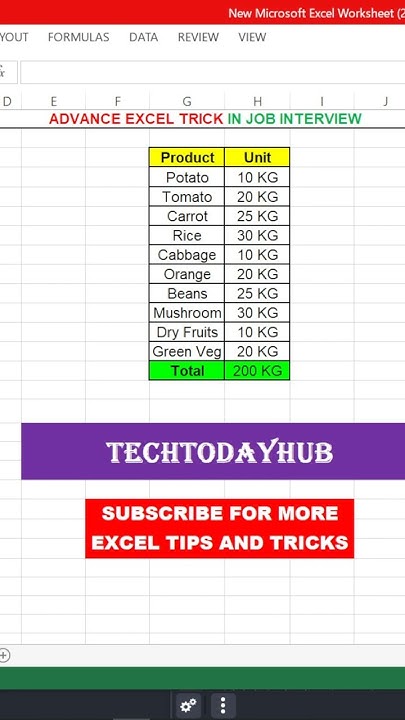 Excel Interview Hacks Impress Your Boss In Minutes Excelhacks Exceltutorial Shorts