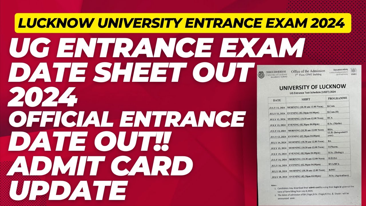 Lucknow University Entrance Exam Date 2024 Admit Card Update lucknow-university-entrance-exam-date-2024-admit-card-update