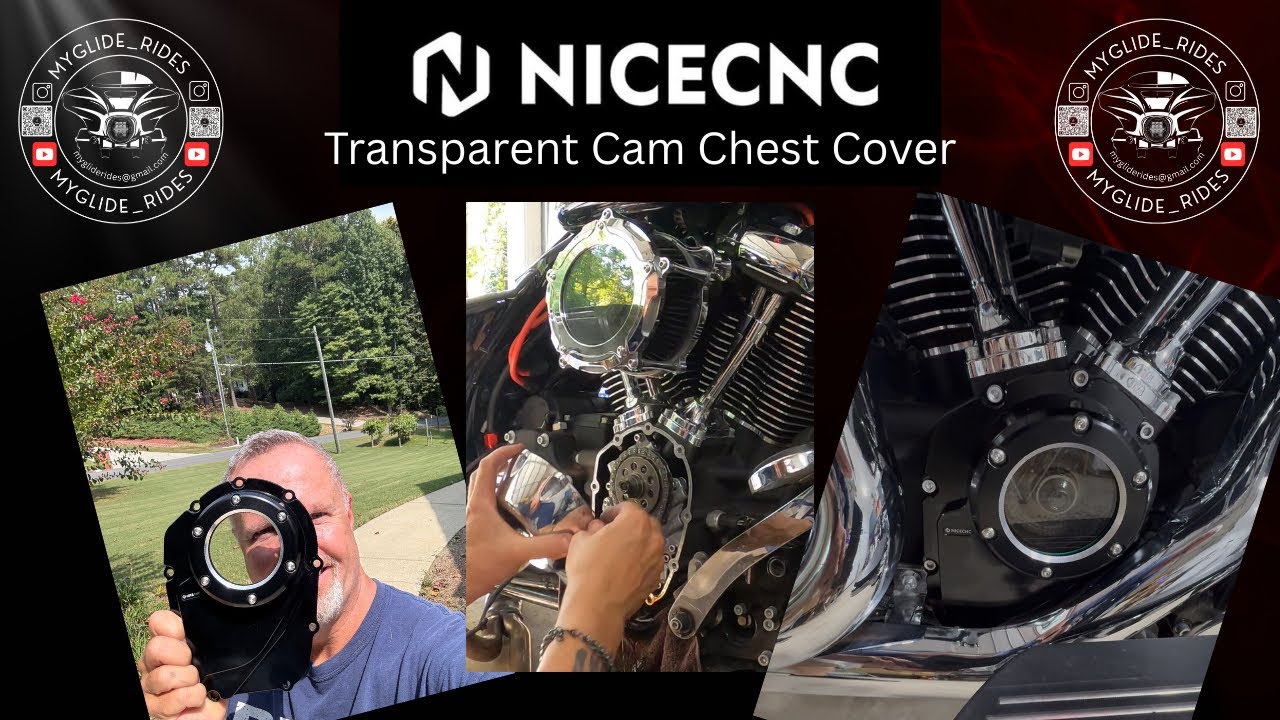 NICECNC Harley-Davidson M8 Transparent Cam Chest Cover Install | Step ...