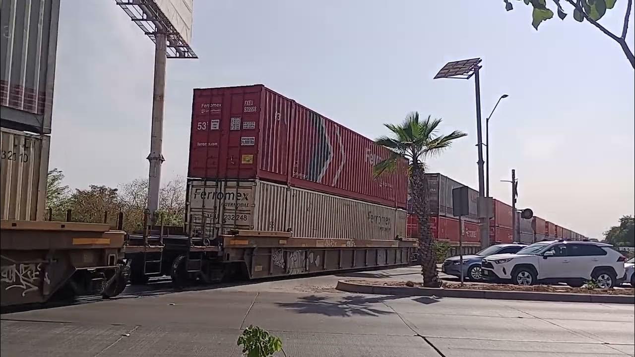 Intermodal México Mexicali FXE 4639 FXE 4103 Rumbo Norte - YouTube