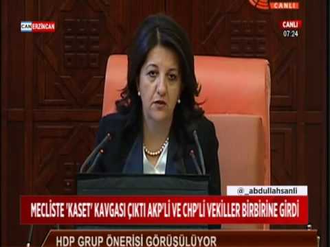 MECLİSTE 'KASET' KAVGASI ÇIKTI AKP'Lİ VE CHP'Lİ VEKİLLER BİRBİRİNE GİRDİ