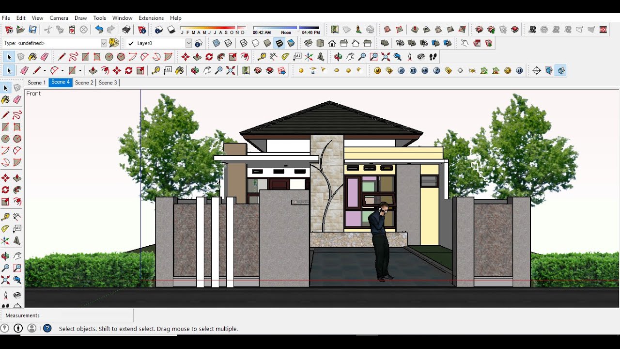 Desain rumah Minimalis Sederhana 8x10 m dengan 3 kamar tidur ...