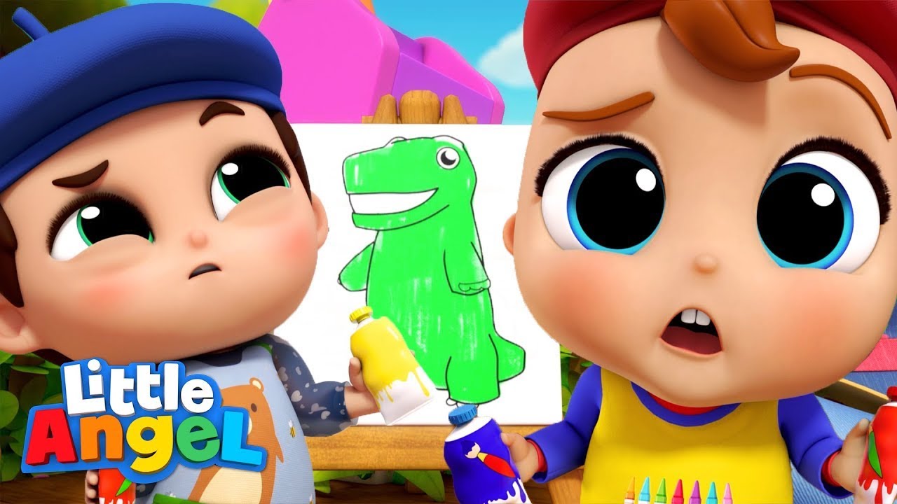 Color Mixing Magic | Little Angel | Cartoons for Kids | Childerns Show ...