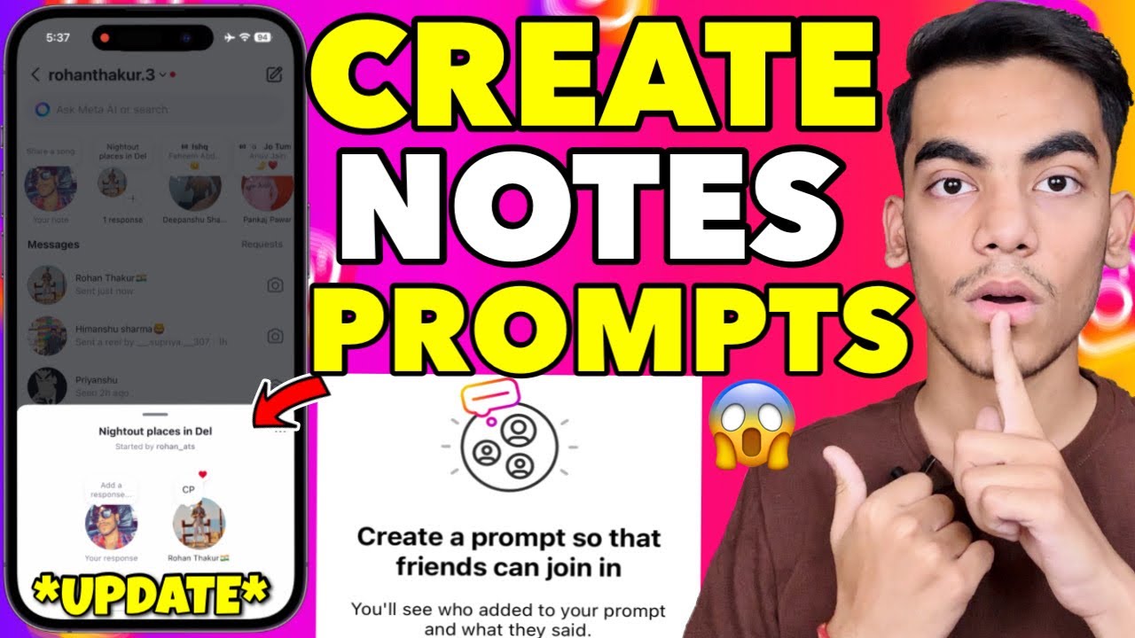 Create Daily Prompt Instagram | How To Use Instagram Notes Prompts ...