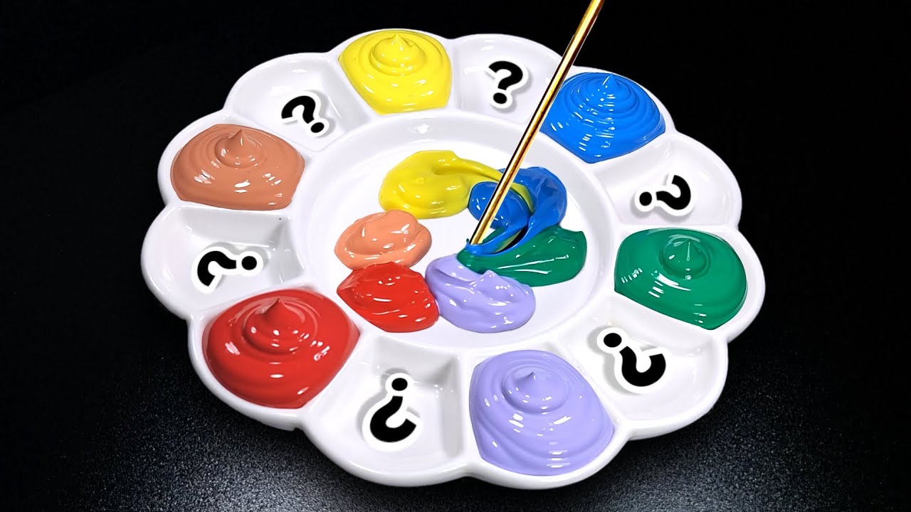 Making 13 New Colors from 6 Primary Colors - Satisfying Color Mixing ...