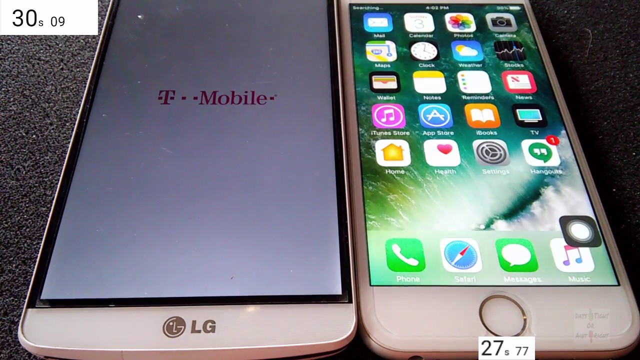 Startup LG G3 vs iPhone 6 - YouTube
