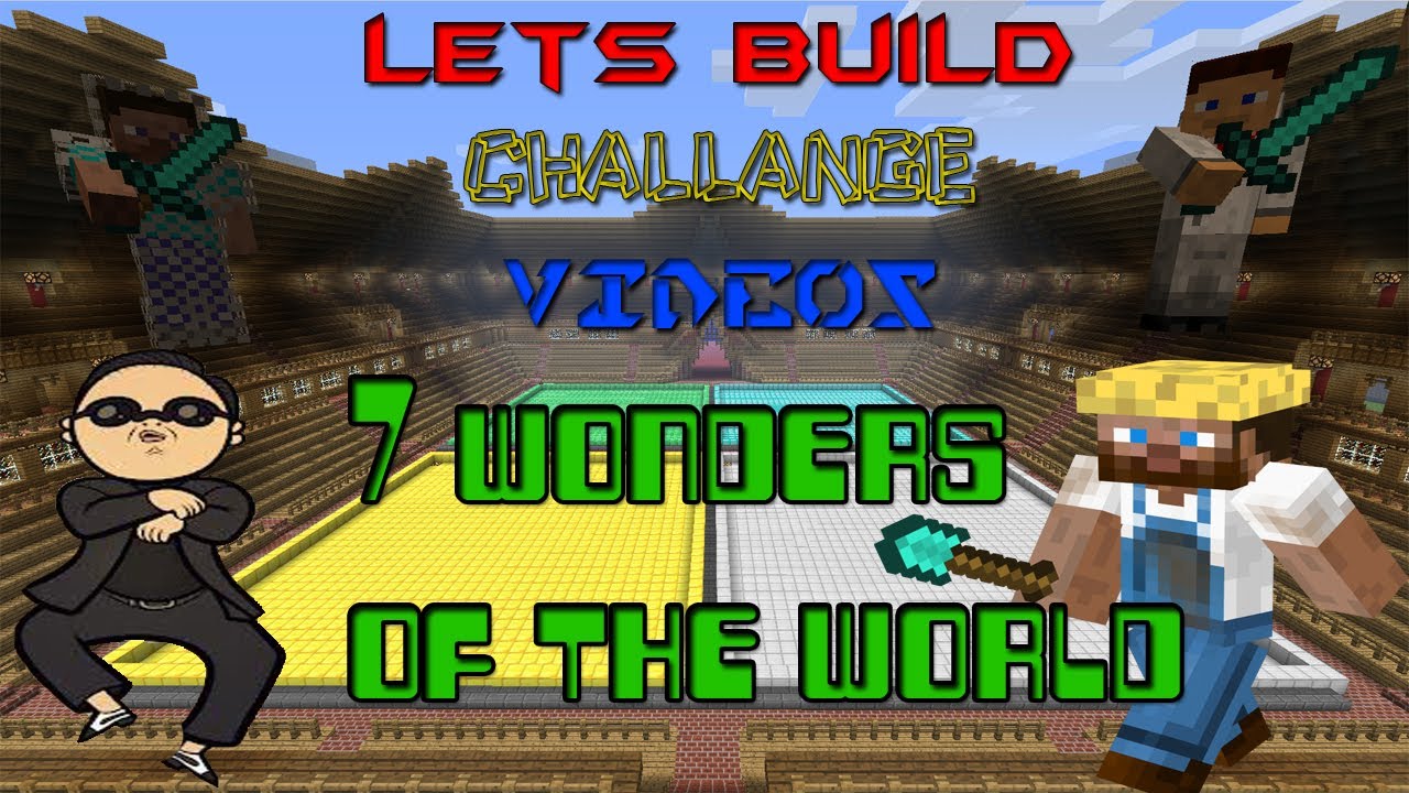 Minecraft quick build challange [7 wonders of the world] - YouTube