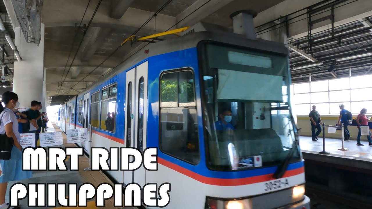 Riding MRT Train in Manila, Philippines 🇵🇭 (Guadalupe to Taft Avenue ...