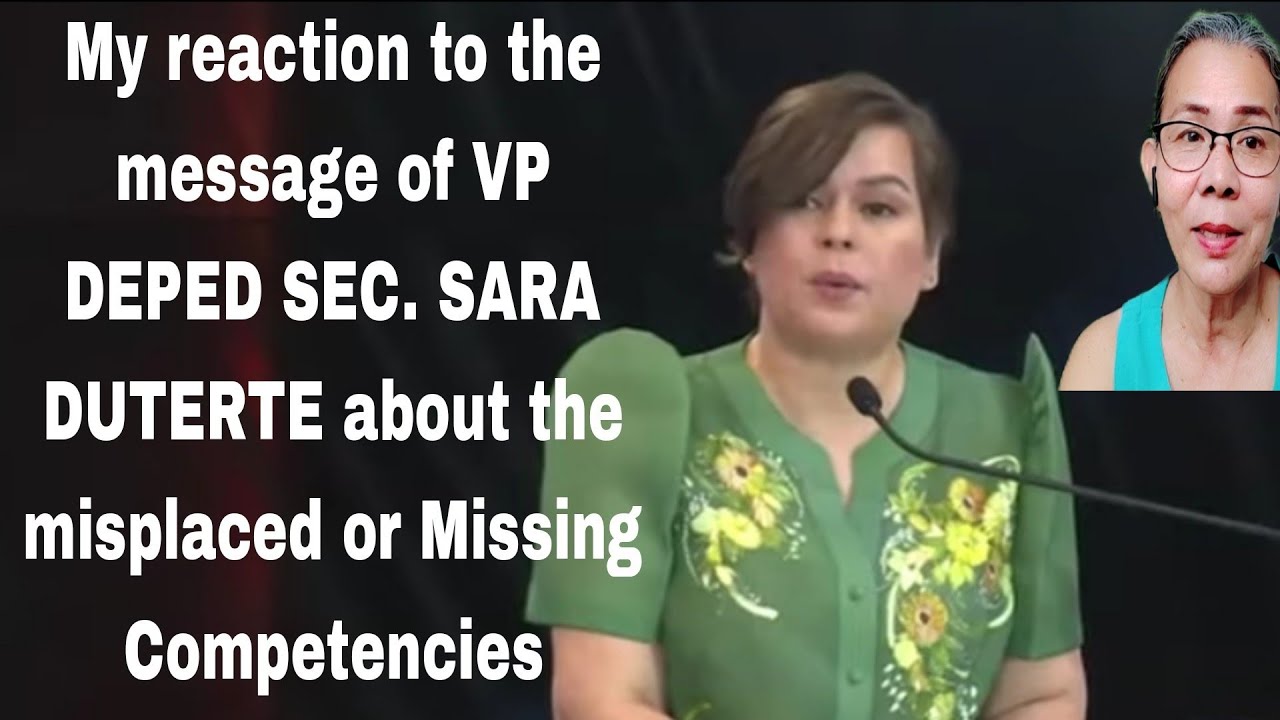 MY REACTION TO DEPED SEC. SARA DUTERTE'S MESSAGE - YouTube