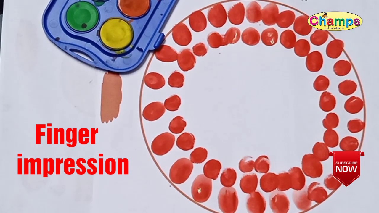 Pre nursery activity finger impression | Finger impression for Pre ...
