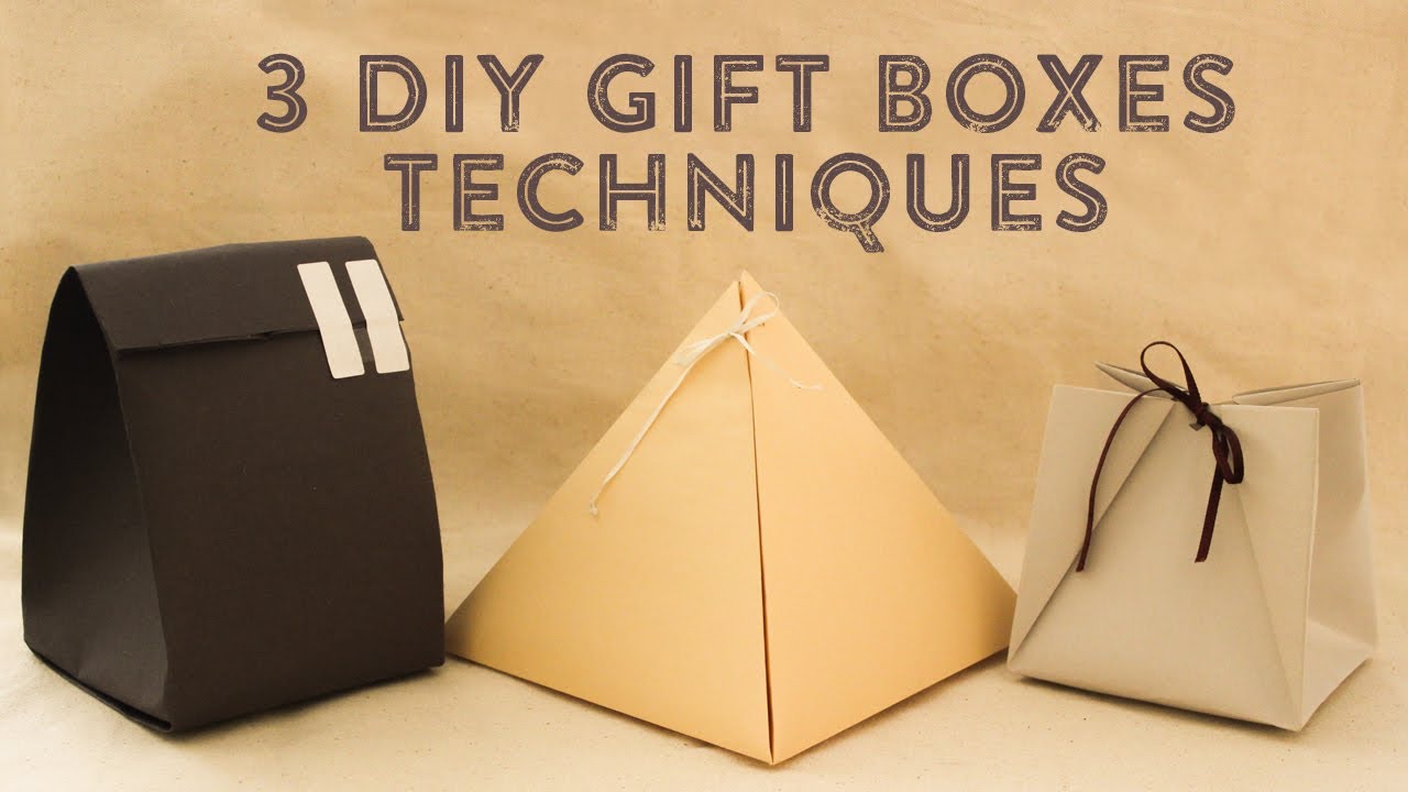 3 DIY GIFT BOXES CREATING TECHNIQUES | ELEGANT | HOMEMADE - YouTube