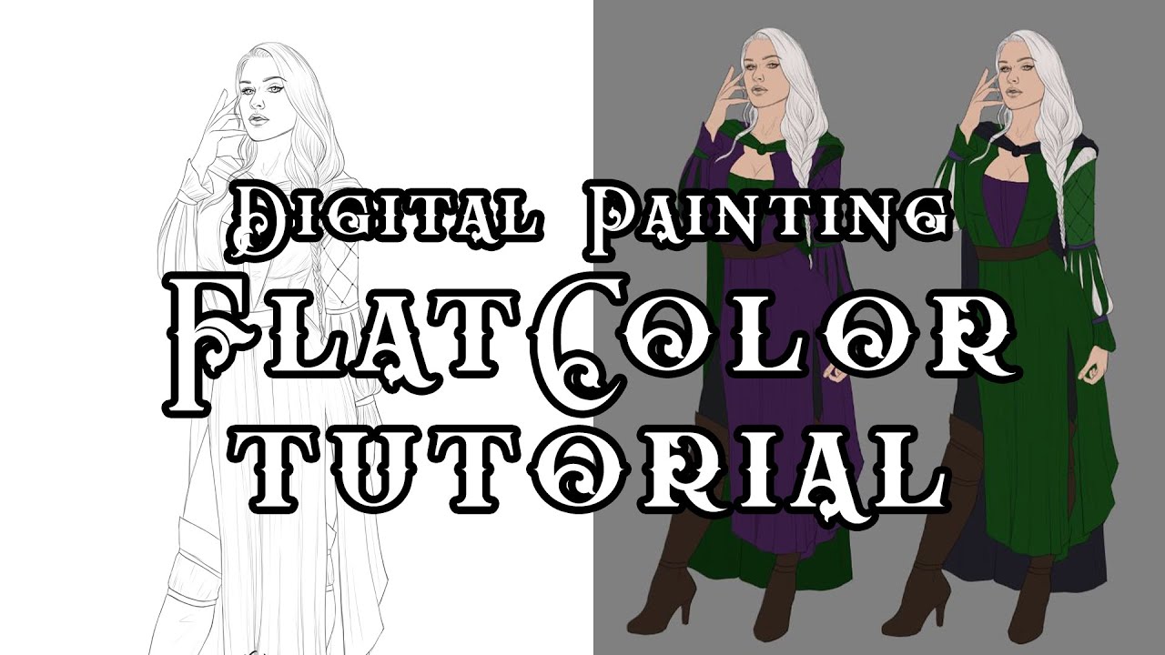 FLAT COLORS - Digital Art Tutorial - YouTube