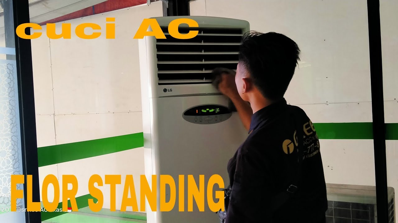 Cuci AC LG Floor Standing - YouTube