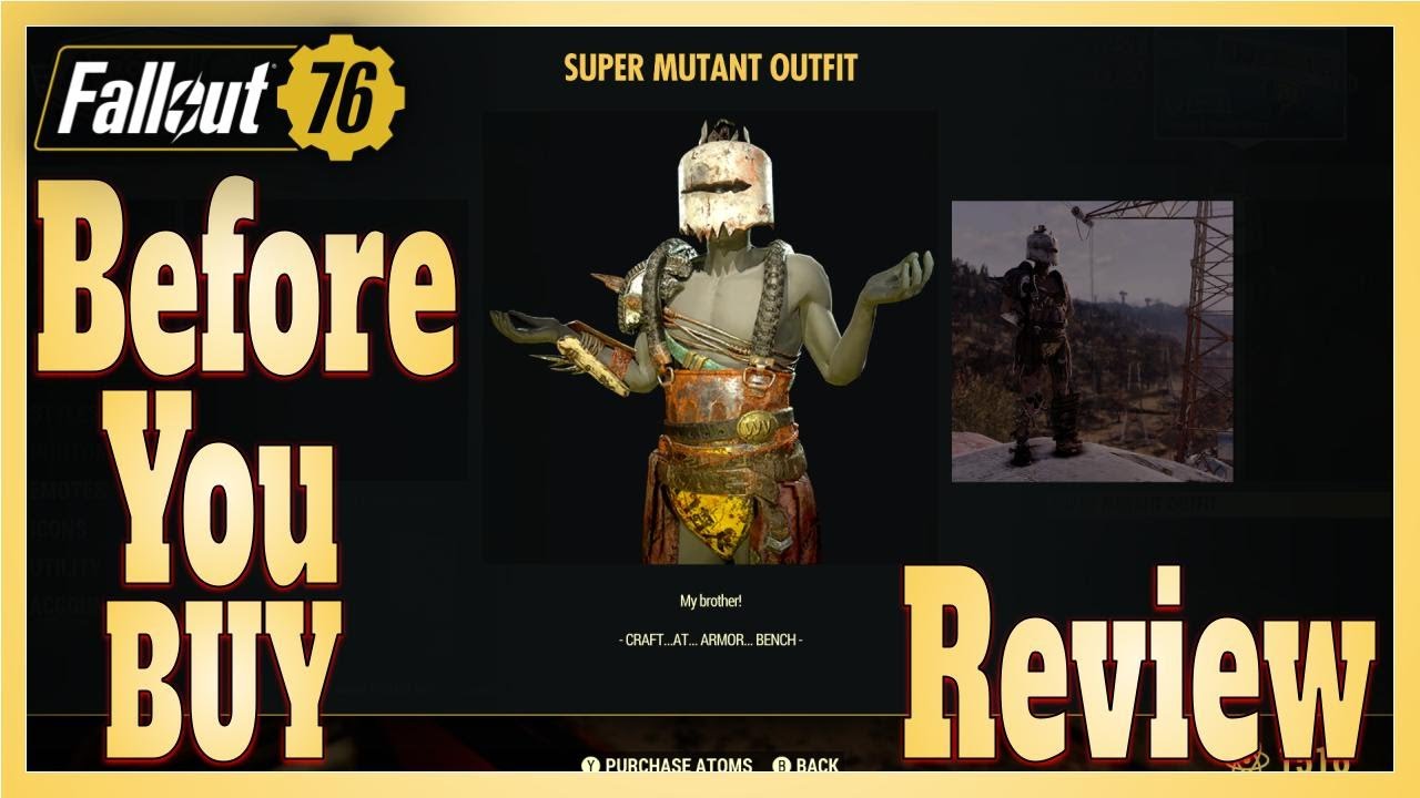 Fallout 76 Super Mutant Outfit Review - YouTube