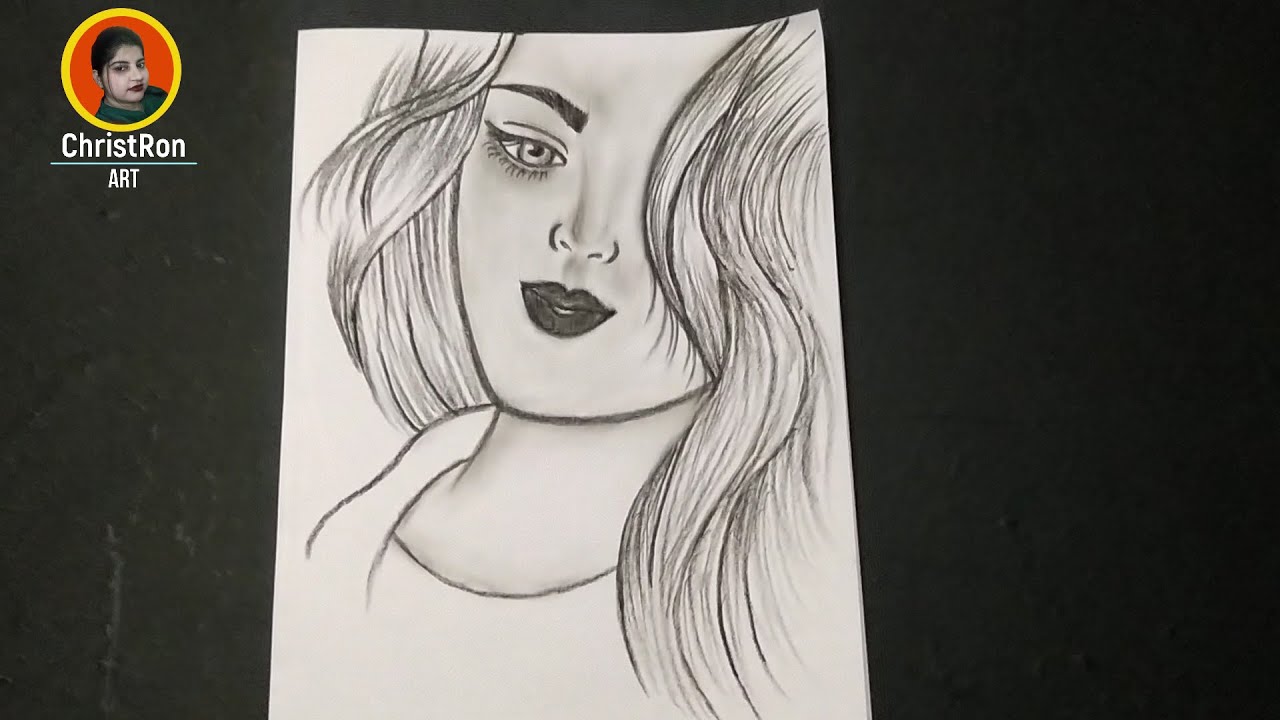 girl face drawing | how to draw girl face | Draw girl face | Beautiful ...
