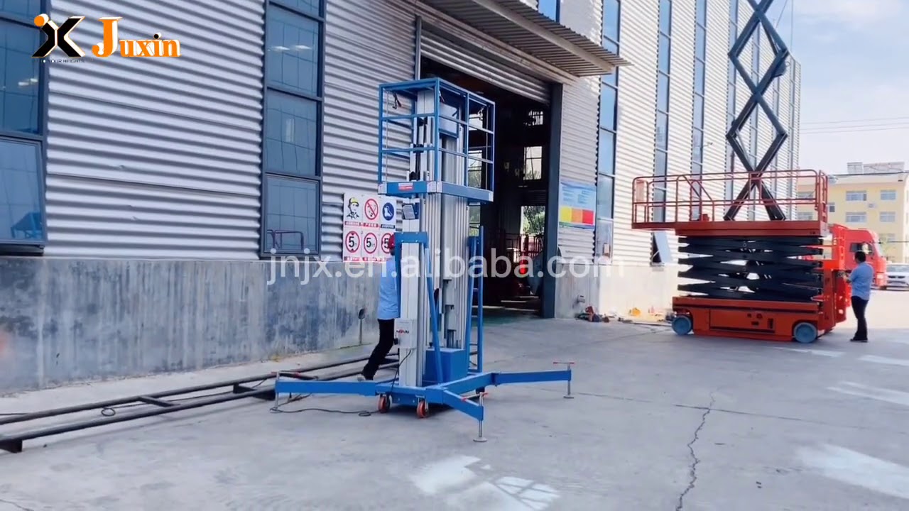 Double column aluminum alloy lifting platform - YouTube