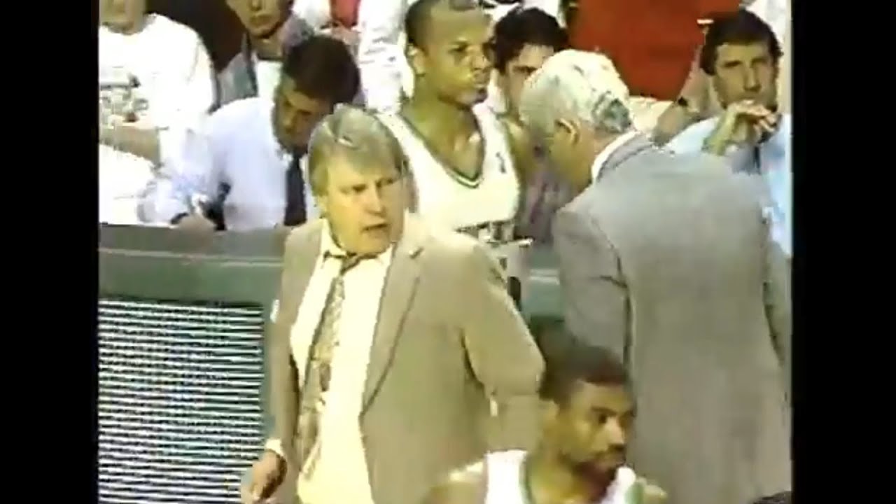 Bucks Coach Don Nelson Ejected by Referee Earl Strom - 1987 NBA ...