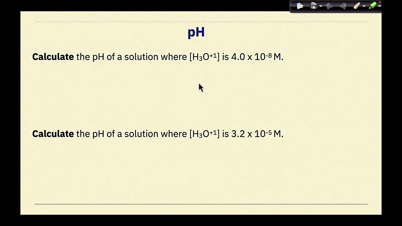 AP Chemistry Acid Base Equilibrium The pH Scale and Calculations with pH, pOH, [H3O+1] and [OH-1 ...