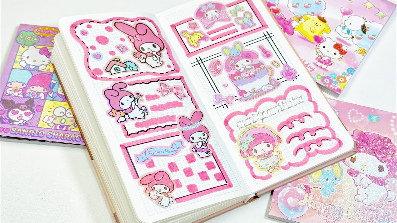 stickers journaling 🩷🩷small mochi sticker🌈 Immersive ASMR bullet ...