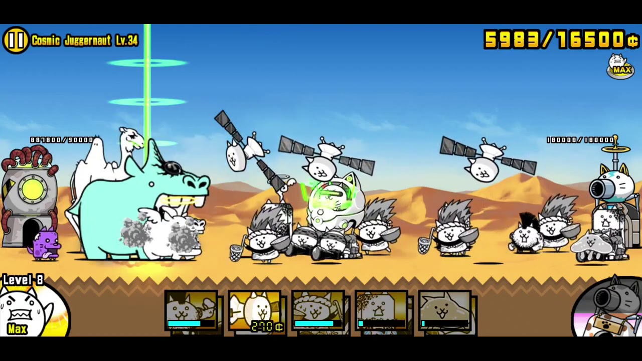 The Battle Cats - Horrorpotamus Lv 34 / Cosmic Juggernaut - YouTube