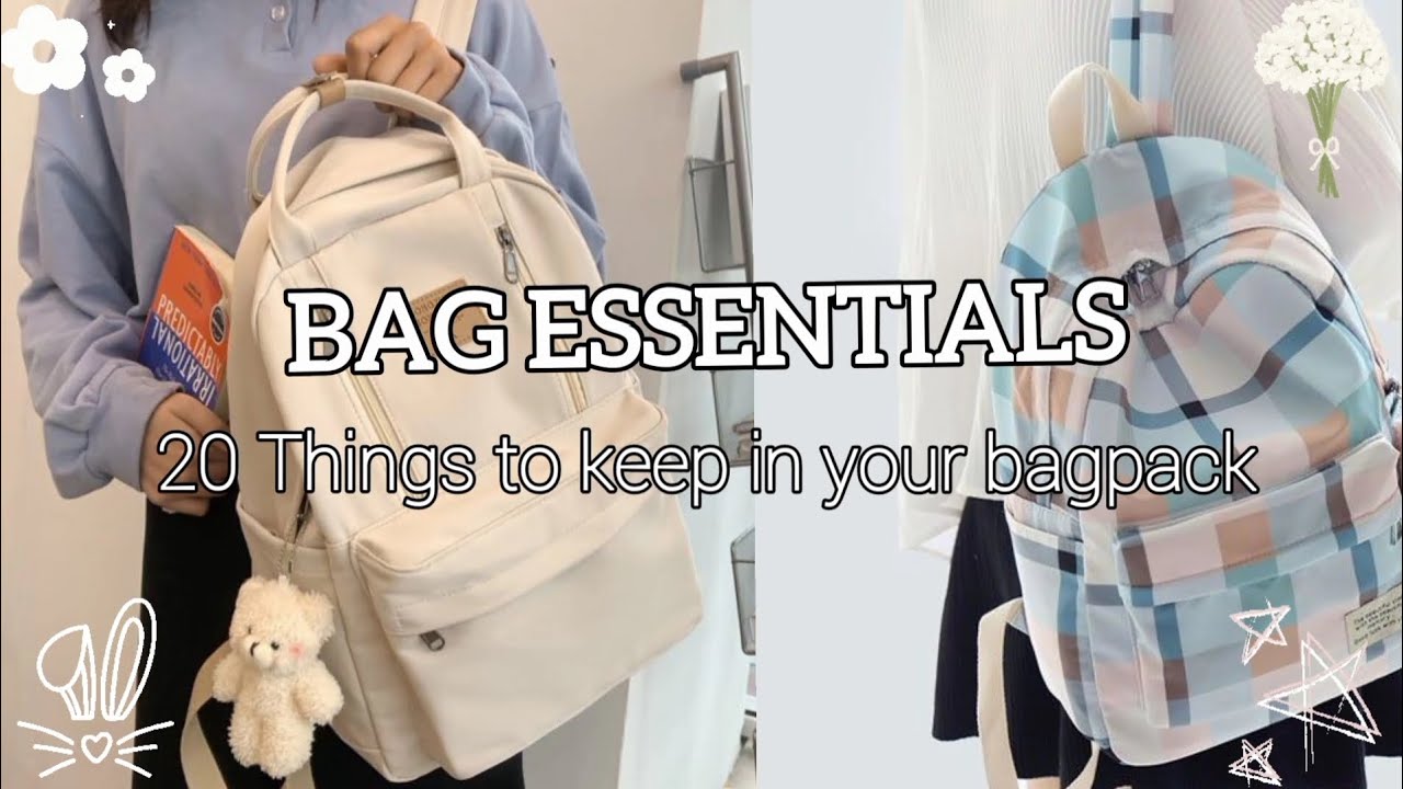 20 Things to keep in your bagpack "BAG ESSENTIAL" - YouTube
