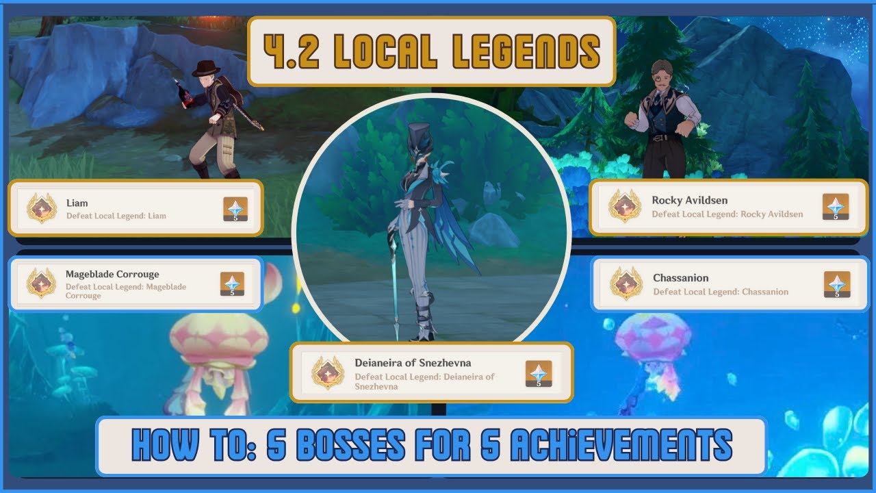 {4.2 Local Legends}~5 Achievements: “Liam, Rocky, MageBlade, Chassanion ...