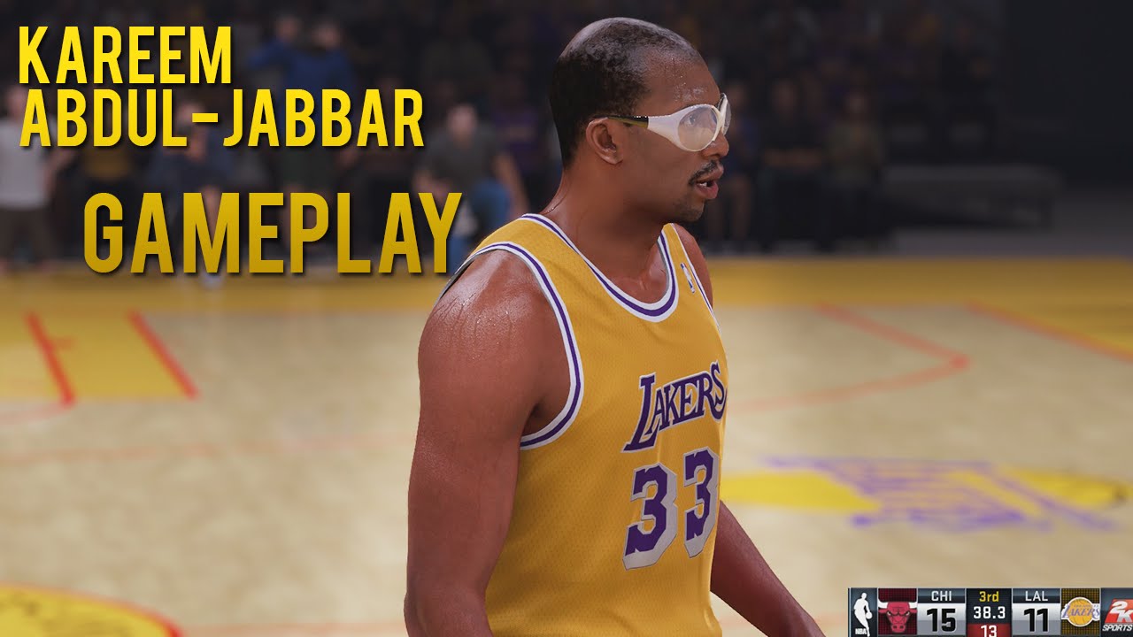 NBA 2K16 - Kareem Abdul-Jabbar vs Michael Jordan Gameplay | Lakers vs ...