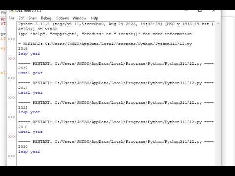 python program to check whether a year is leap year or usual year - YouTube