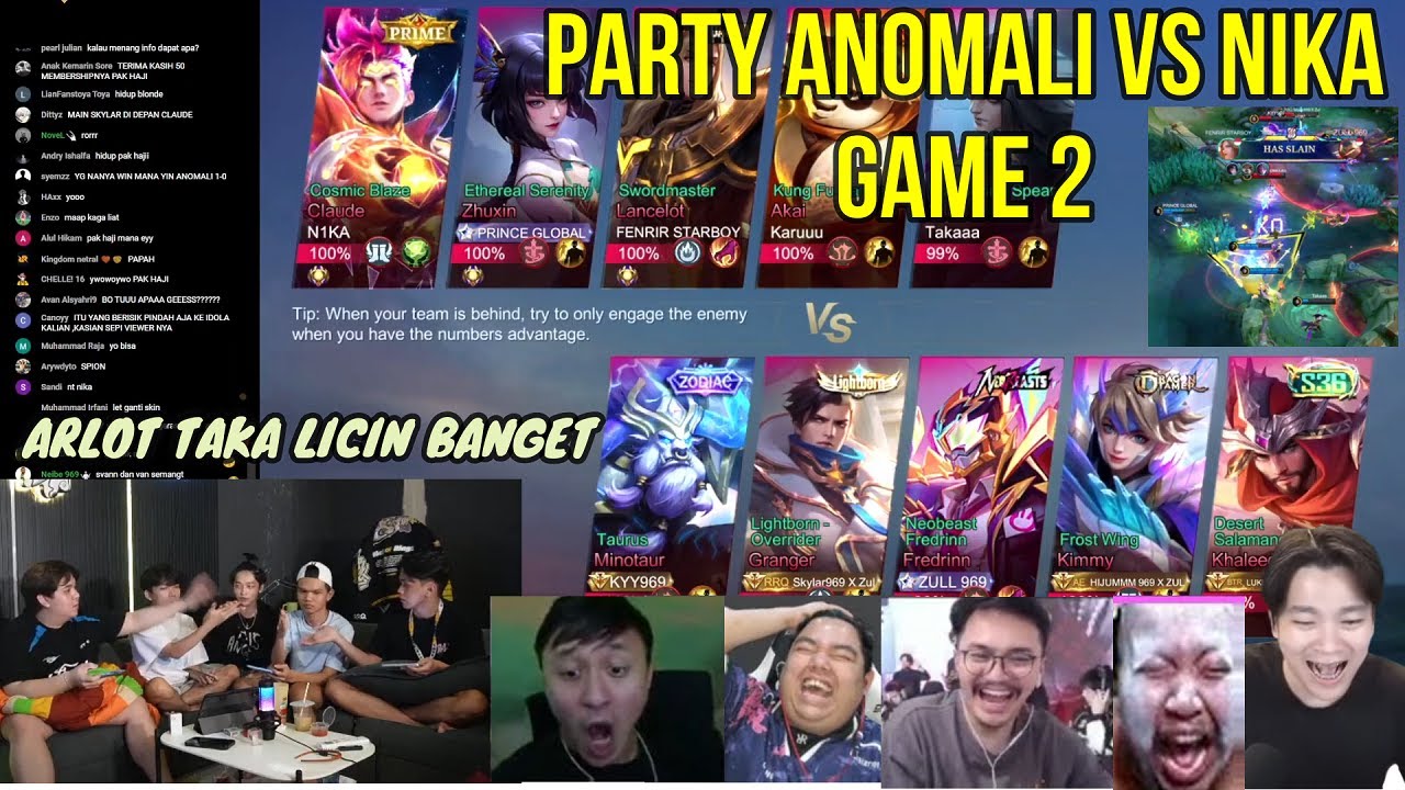 PARTY ANOMALI VS NIKA GAME 2 - YouTube