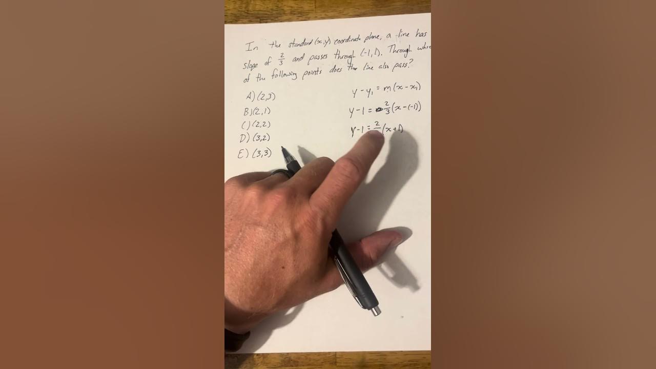 ACT Math Prep #3 Point-Slope Formula - YouTube