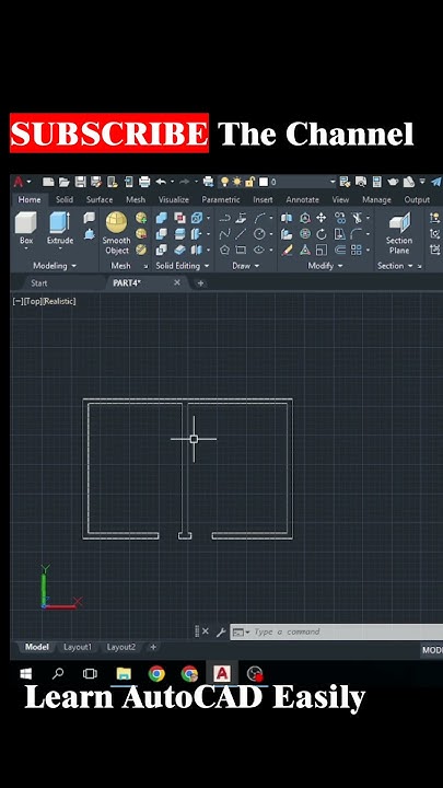Extrude Command AutoCAD 3D - YouTube