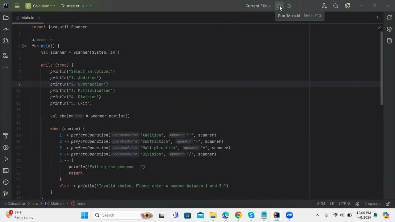 Calculator Program - Kotlin - YouTube