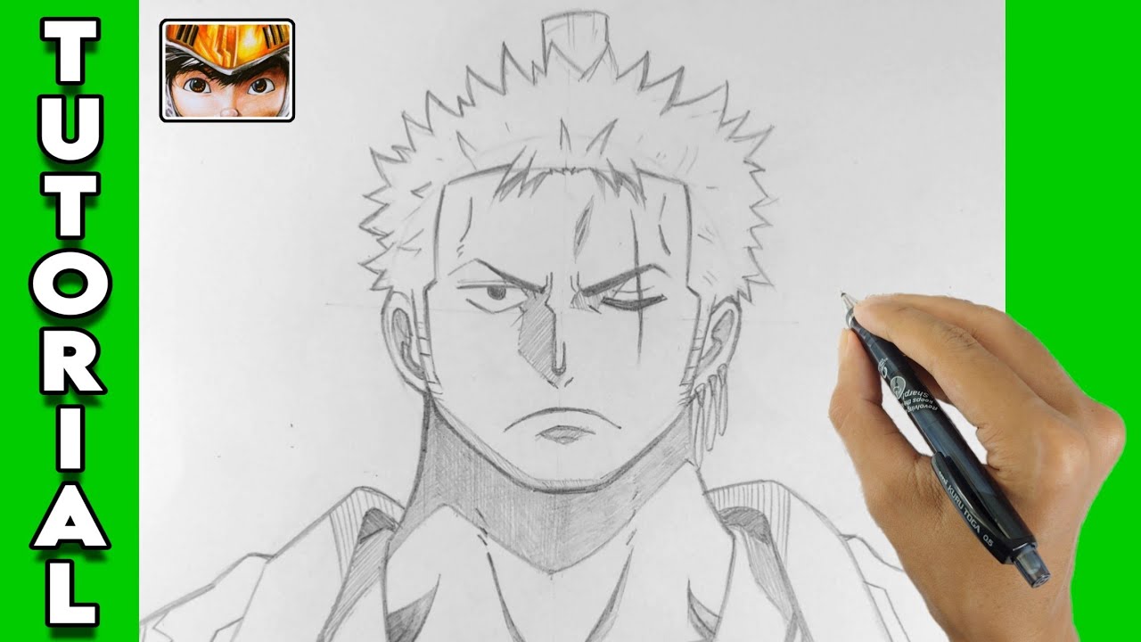 How to draw Roronoa Zoro - step by step tutorial (OnePiece) - YouTube
