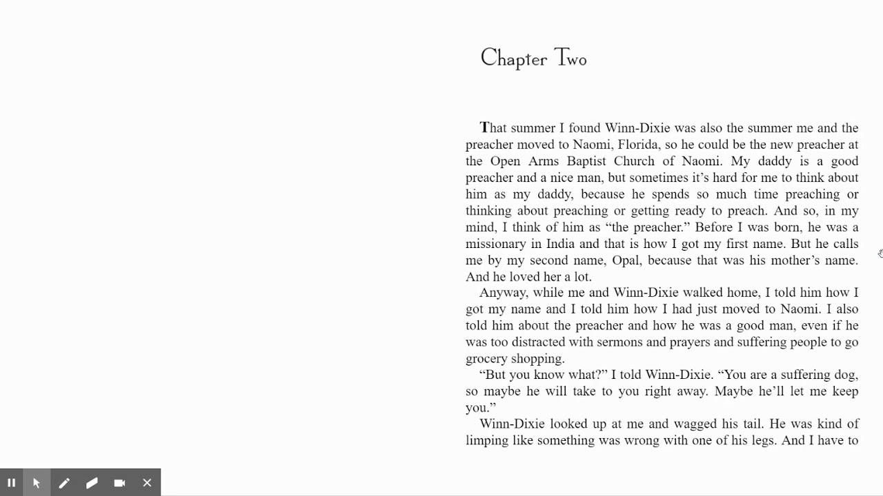 Because of Winn Dixie Chapters 1 & 2 - YouTube