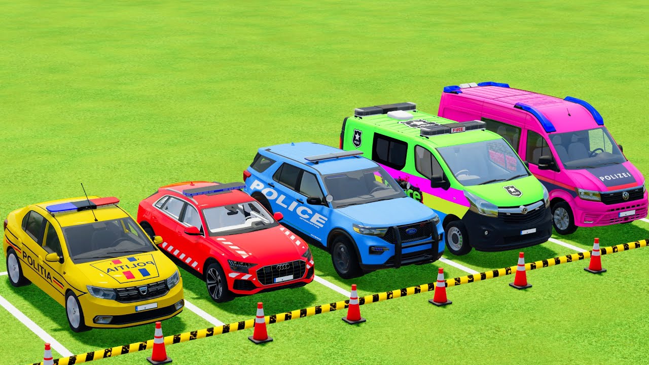 TRANSPORTING ALL POLICE CARS and AMBULANCE EMERGENCY VEHICLES WITH ...