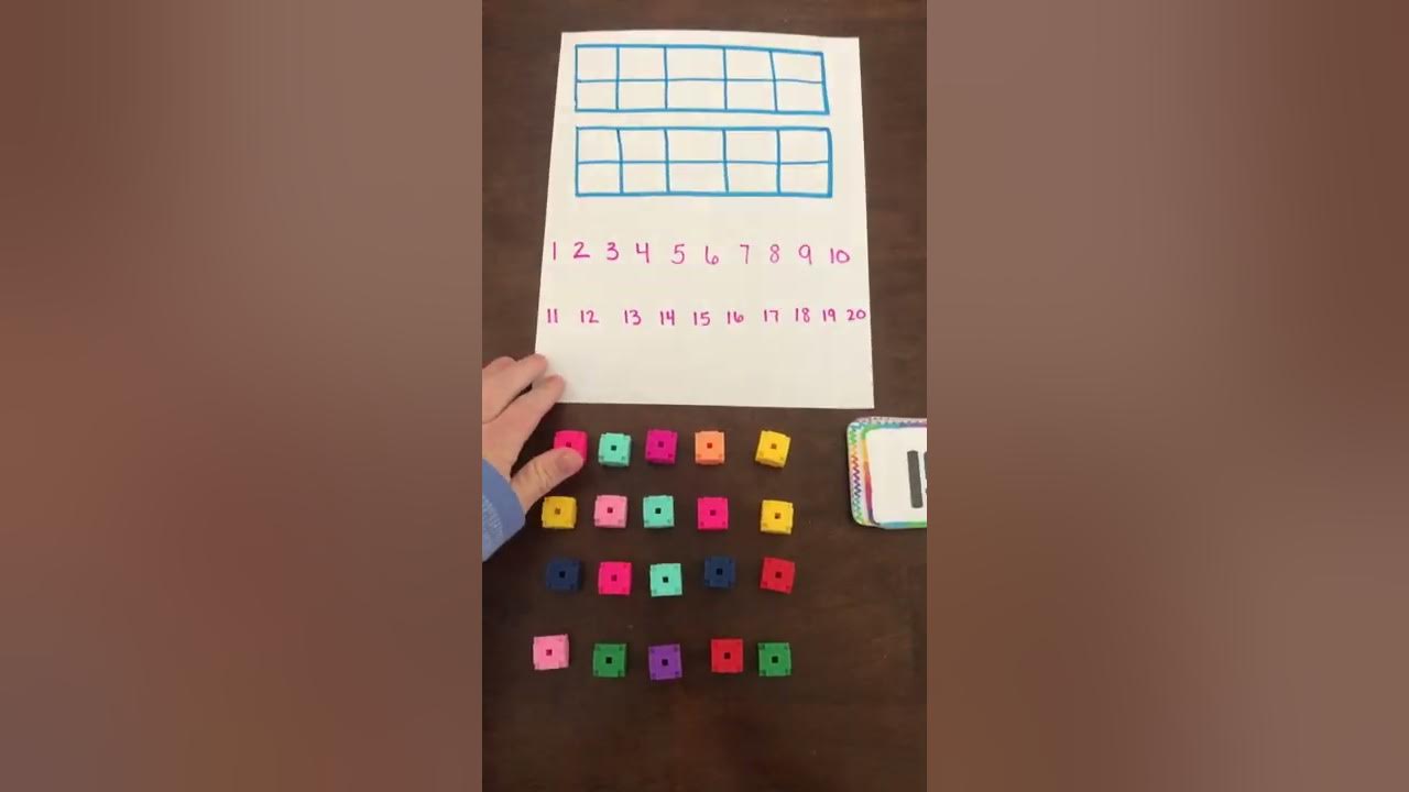 Double Tens Frame Mat 1-20 - YouTube