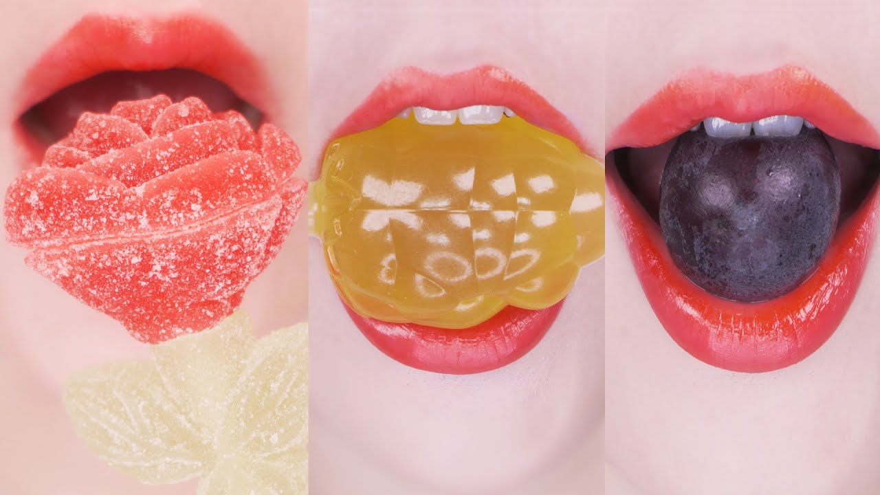 Asmr Tiktok Jelly Fruit 틱톡 젤리 Emoji Food Mukbang Eating Sounds Youtube