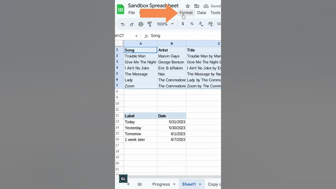 Formatting Google Sheets Data into Tables - YouTube