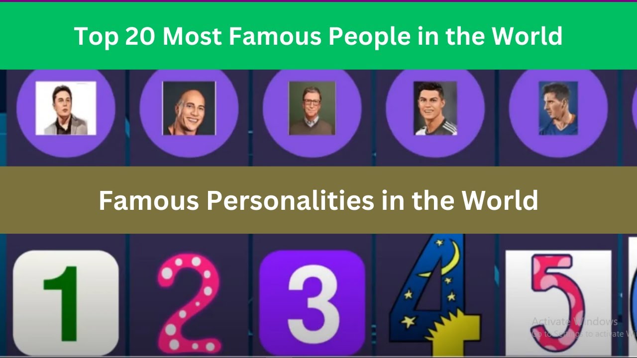 Top 20 Most Famous People in the World | Famous Personalities in the ...