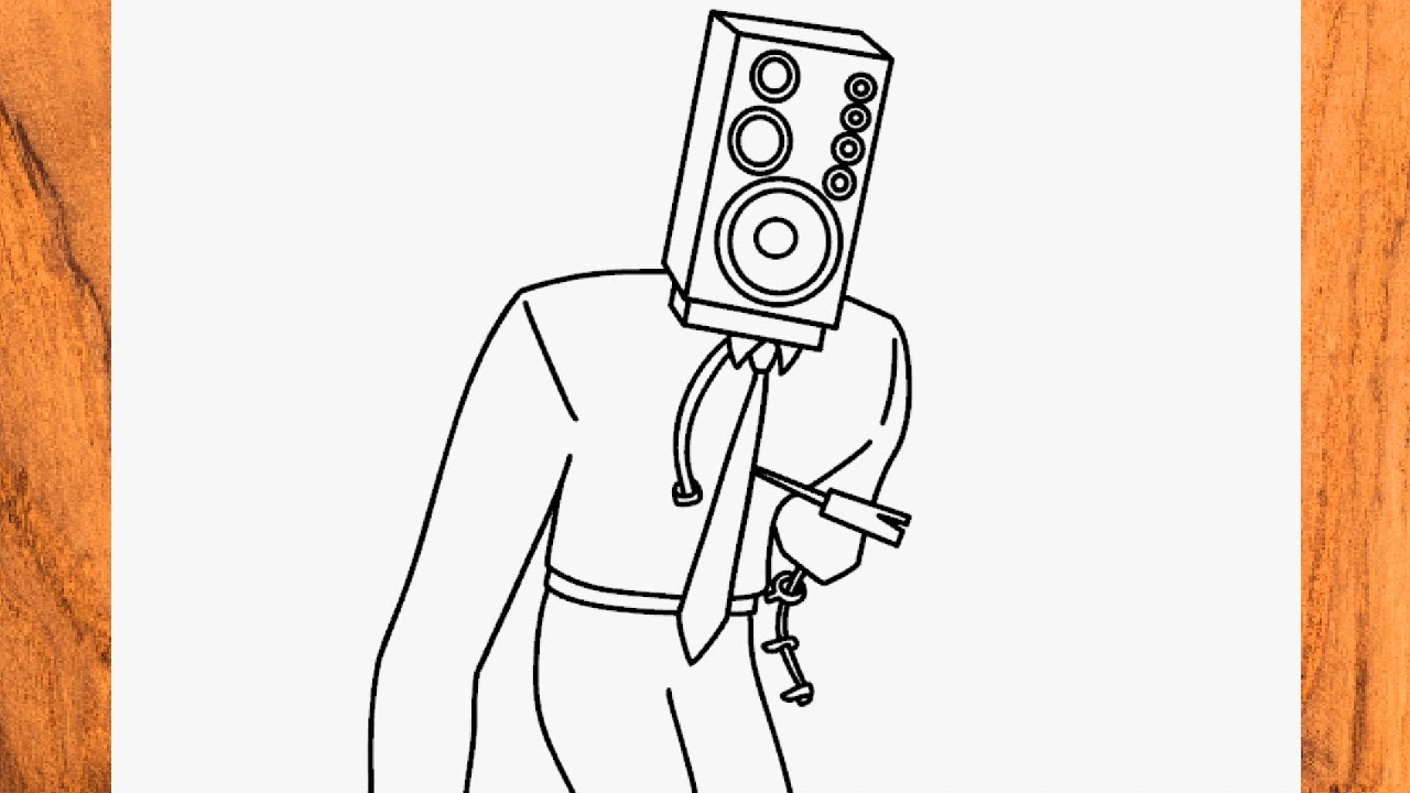 How to draw big Speakerman from Skibidi Toilet 63 - wounded - YouTube