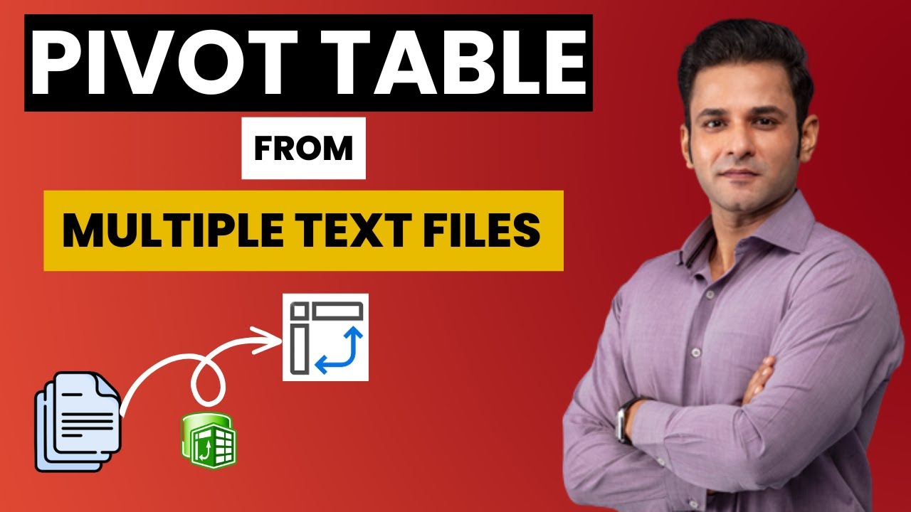 Advanced Pivot Table Techniques Combine Data From Multiple Text Files In Excel Youtube