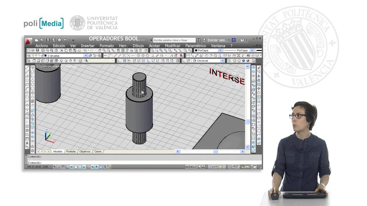 Modelado 3D mediante operadores booleanos con Autocad | 33/34 | UPV ...