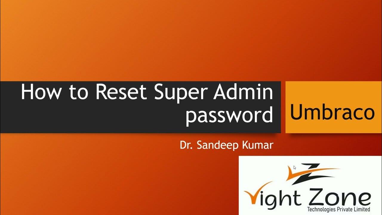 How to Reset Umbraco super Admin password, - YouTube